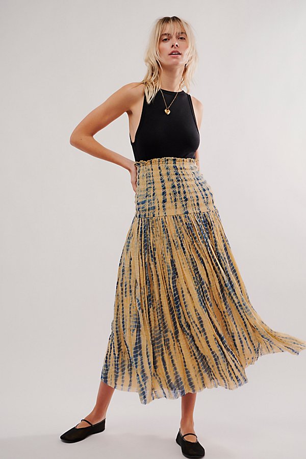 FREE PEOPLE FP One Ravenna Printed Convertible Maxi Skirt